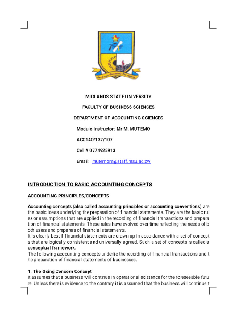 Introduction To Basic Accounting Concepts - Phoenix | PDF