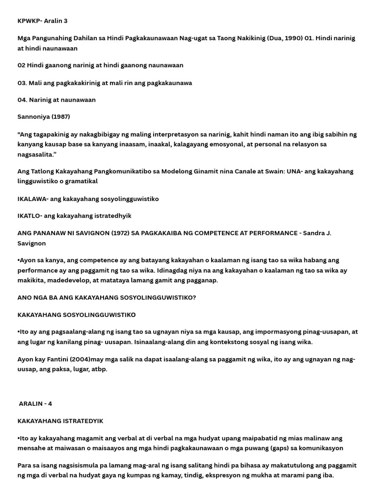 KPWKP Aralin 3 | PDF