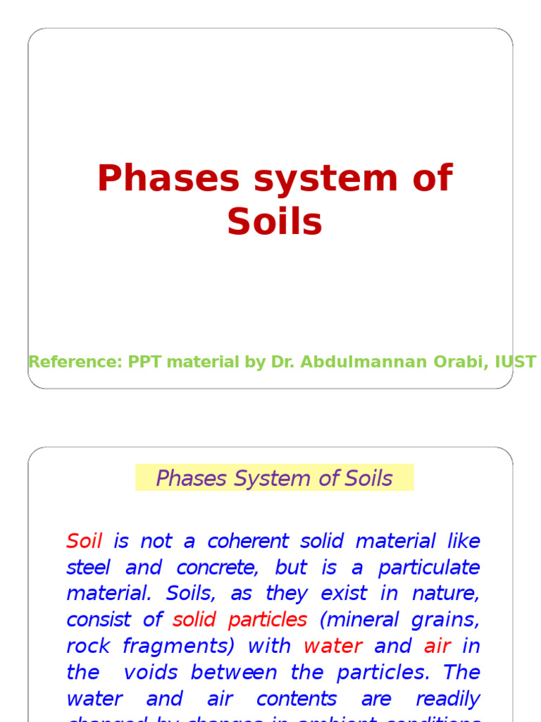 Characterization of Soil - Part - I | PDF | Porosity | Soil