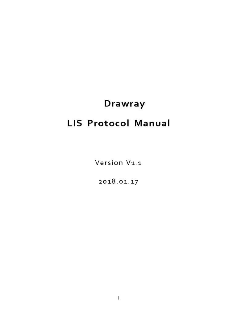Drawray LIS Protocol ManualV1.1 | PDF | Computing | Computer Engineering