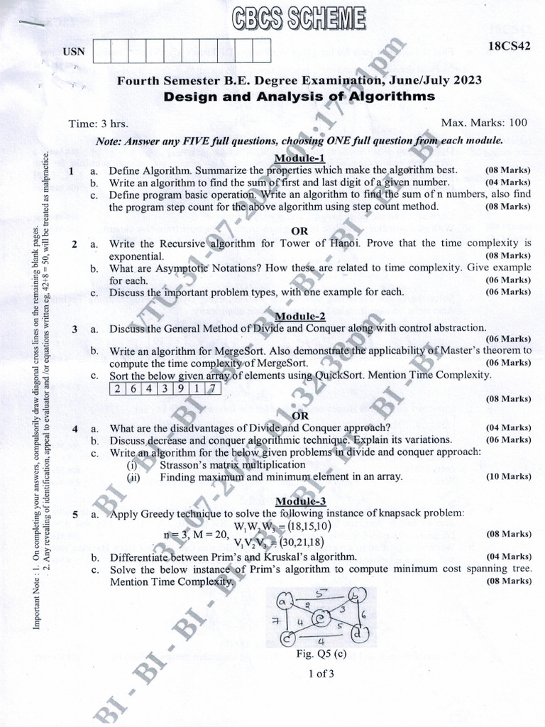 June-2023 - 18CS 42 | PDF