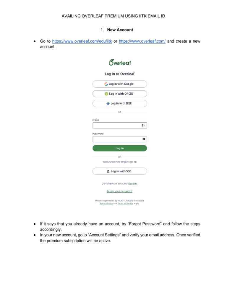 Overleaf Subscription | PDF