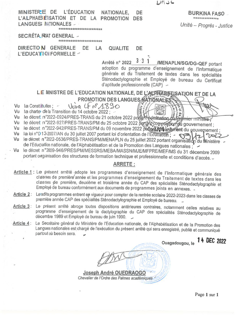 Arrêté | PDF