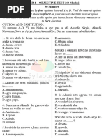 JHS 1 Asante Twi Exam Questions | PDF | Ghana