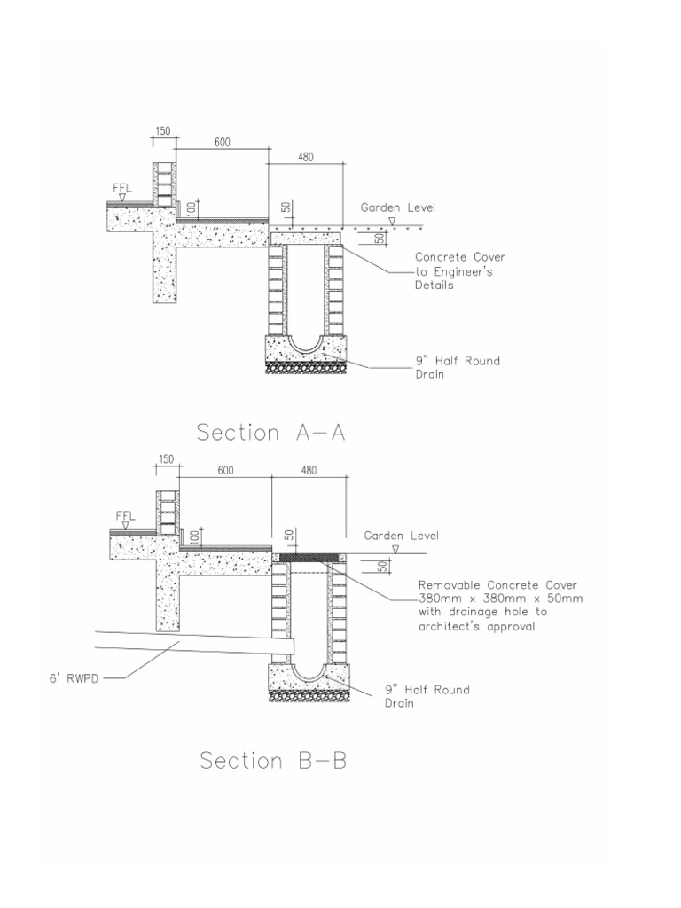 151 Perimeter Drain Drawings | PDF