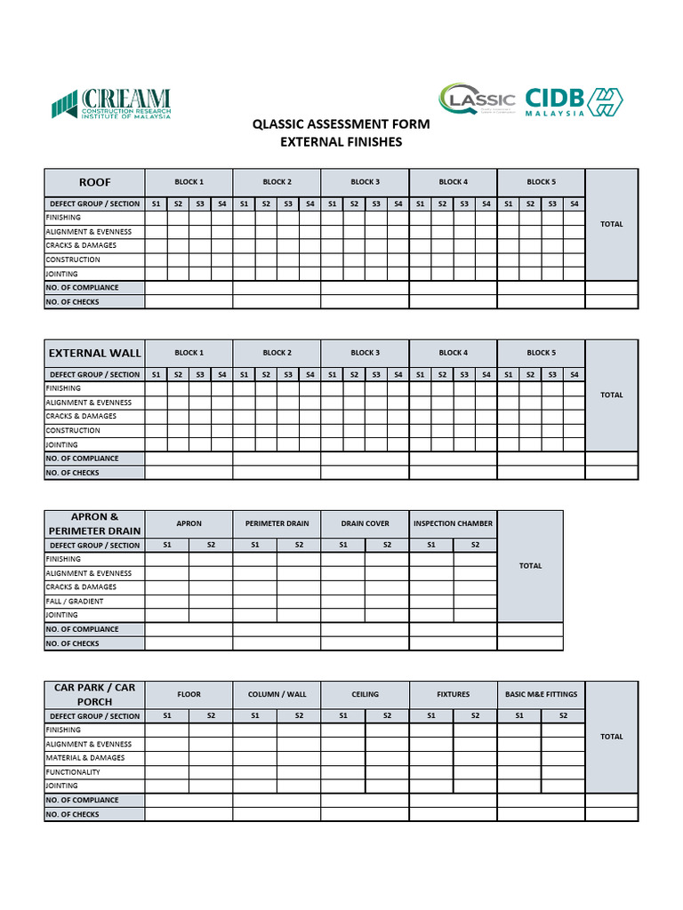 External Finishes Form | PDF