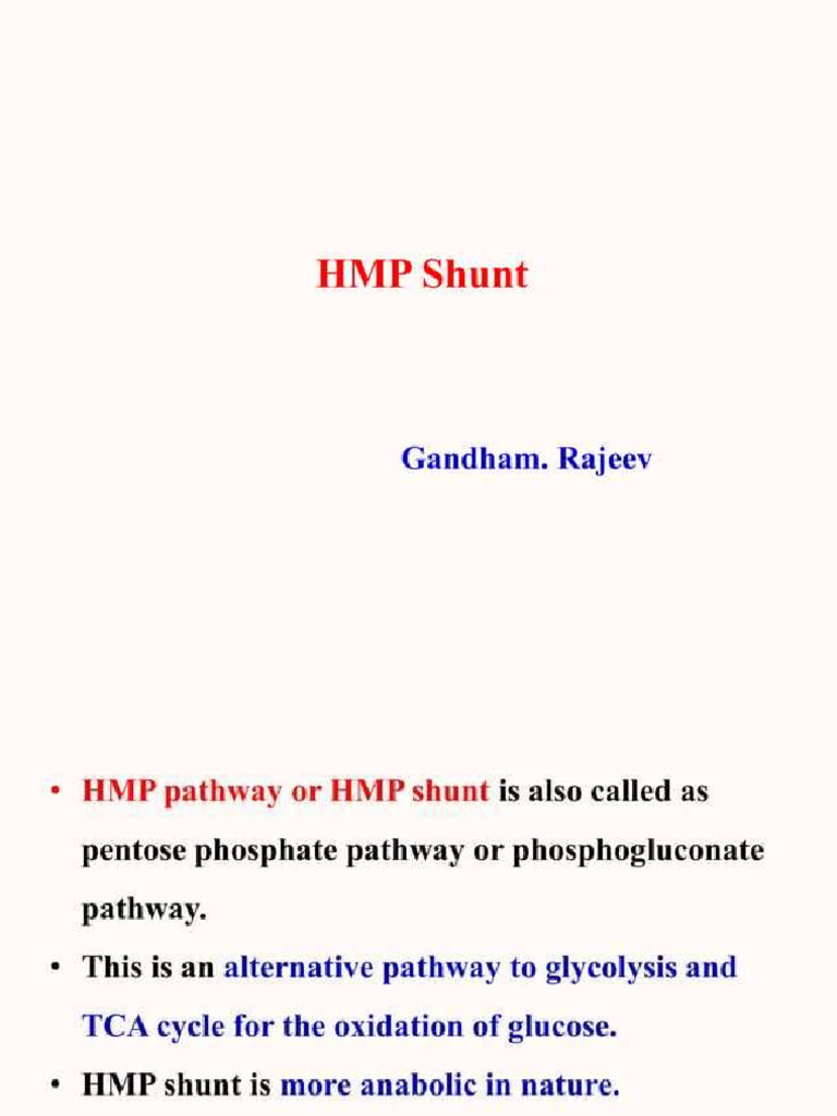 HMP Shunt Pathway | PDF