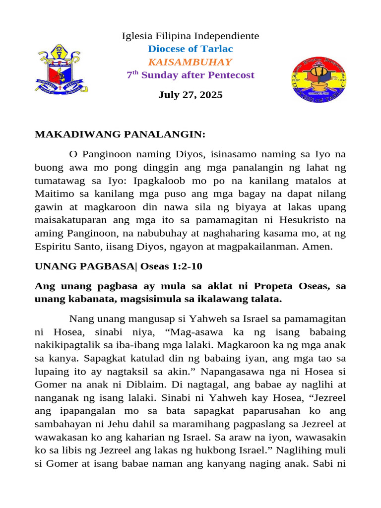 7th Sunday After PENTECOST | PDF