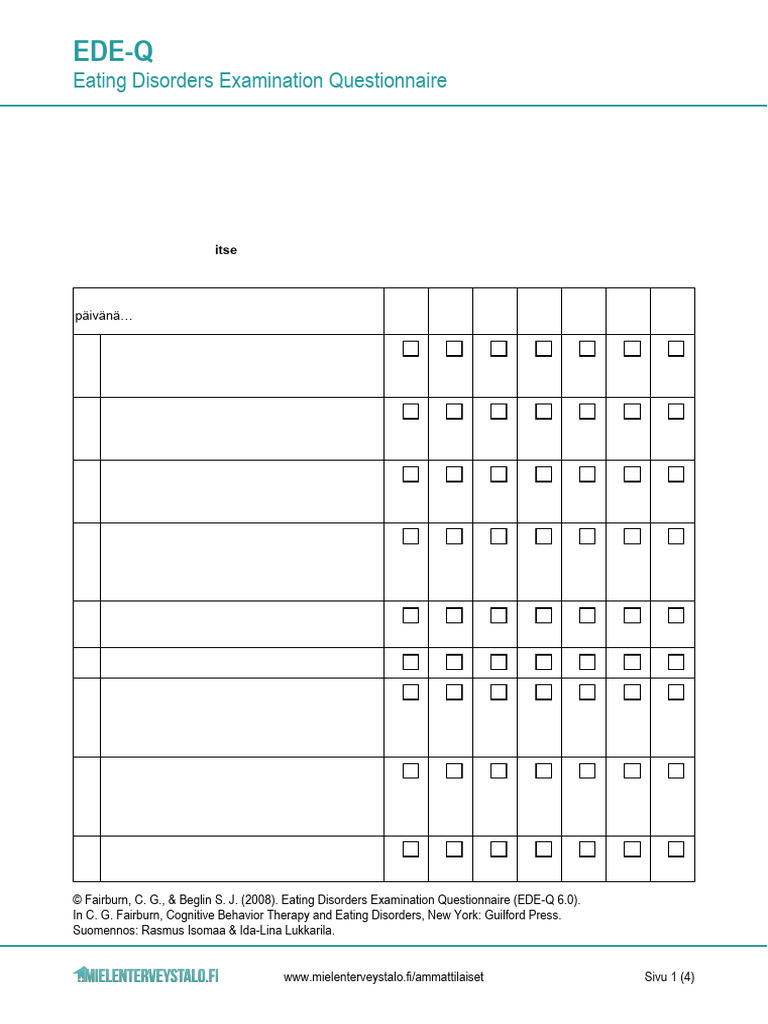 EDE Q Suomeksi | PDF