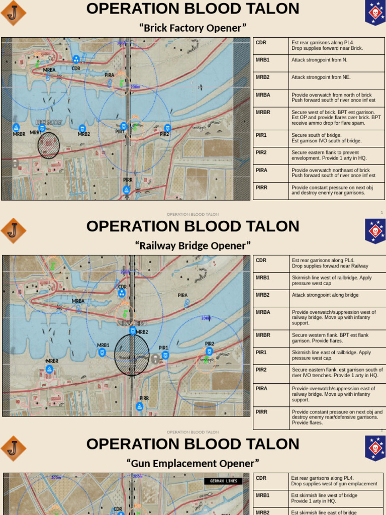 Operation Blood Talon (Plans) | PDF | Flanking Maneuver | Battles