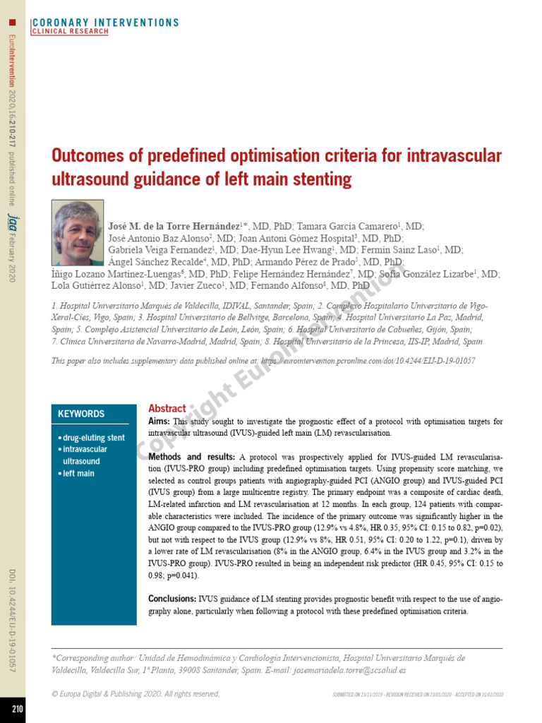 Web 036 EIJ-D-19-01057 de La Torre Hernandez 171 | PDF | Percutaneous ...
