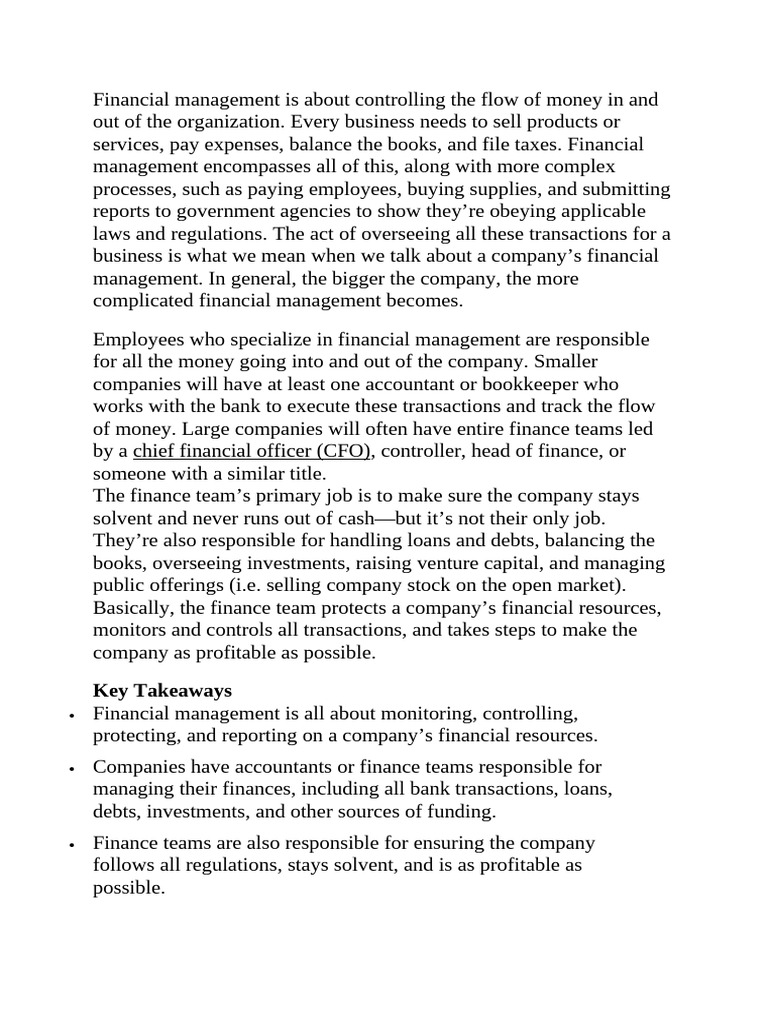 Understanding Financial Management Basics | PDF | Banks | Economies