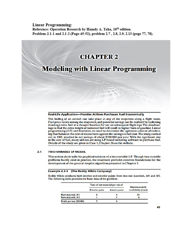 2.2 Linear Programming Summer 24 25 | PDF
