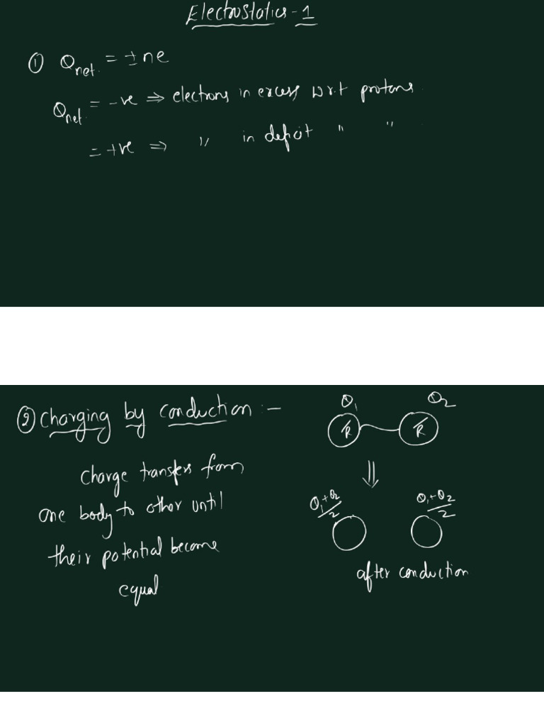 Electrostatics 1 Revision Ppt (Venkat Sir) Notes Hand | PDF