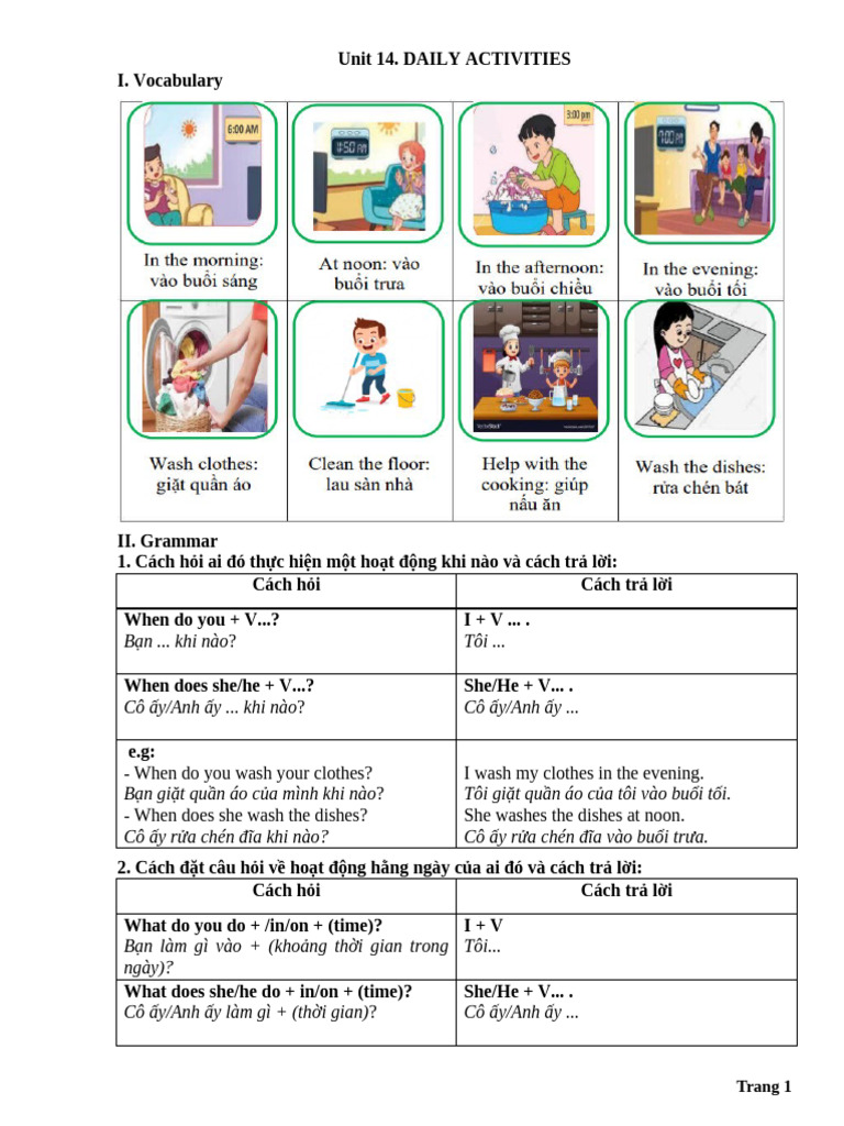 Daily Activities: Questions & Answers | PDF | Chess Theory