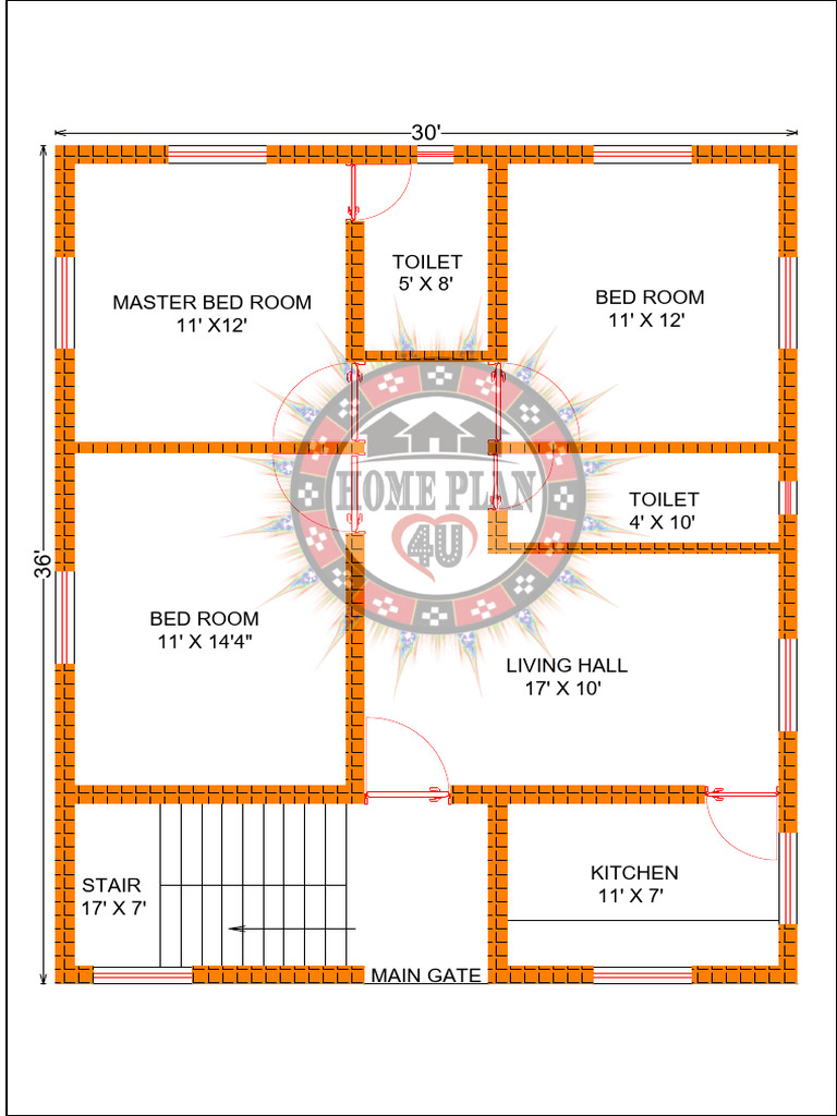Detailed Room Dimensions for Home Plan | PDF
