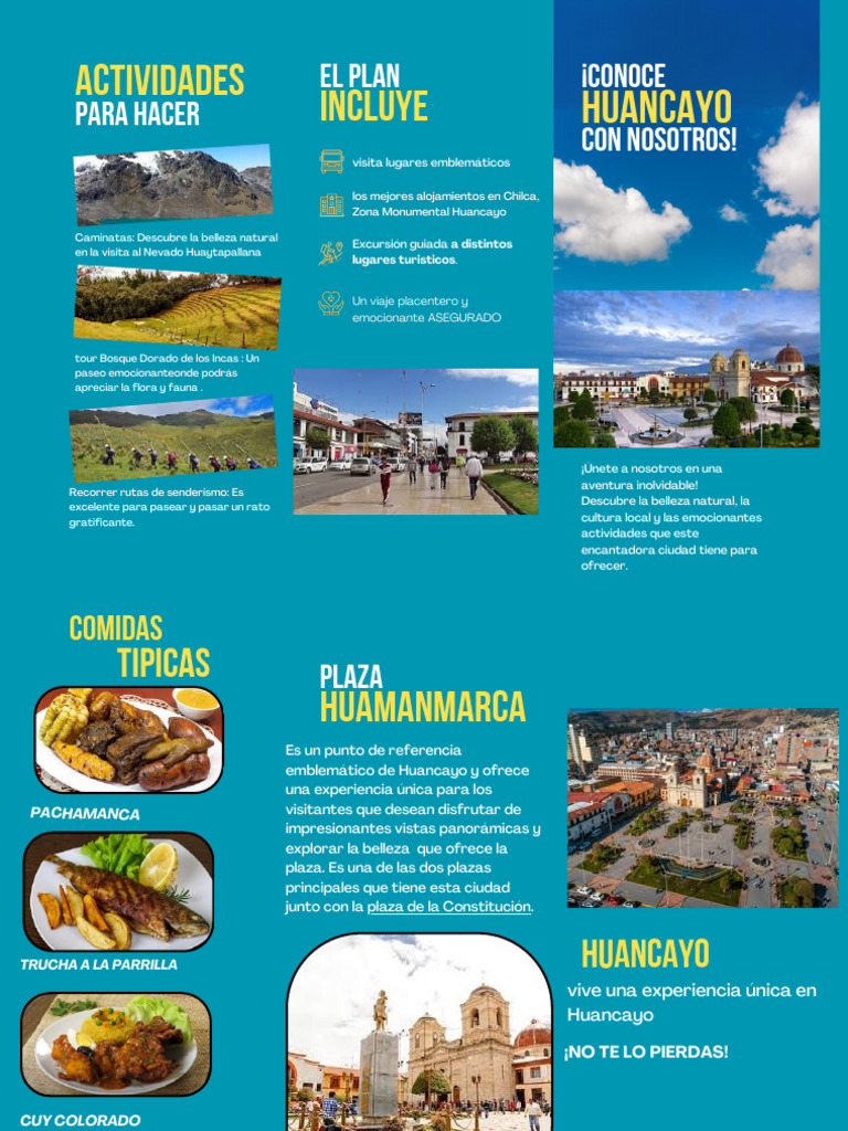 Folleto Tríptico Plan Turístico Guatapé Colombia Moderno Naranja | PDF