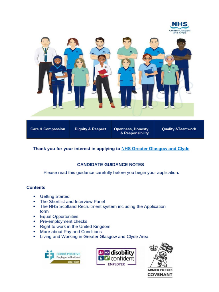 NHS GGC Application Guidance Notes | PDF | Pension | Recruitment