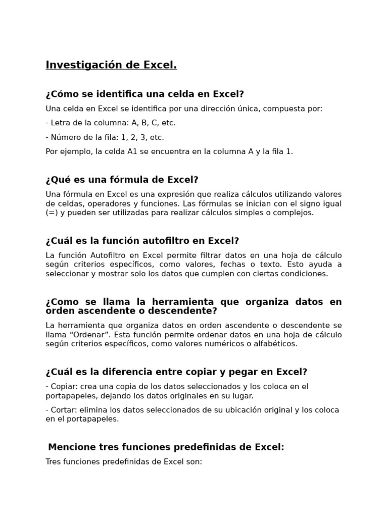 Tarea de Excel (Módulo 1) | PDF | Microsoft Excel | Hoja de cálculo