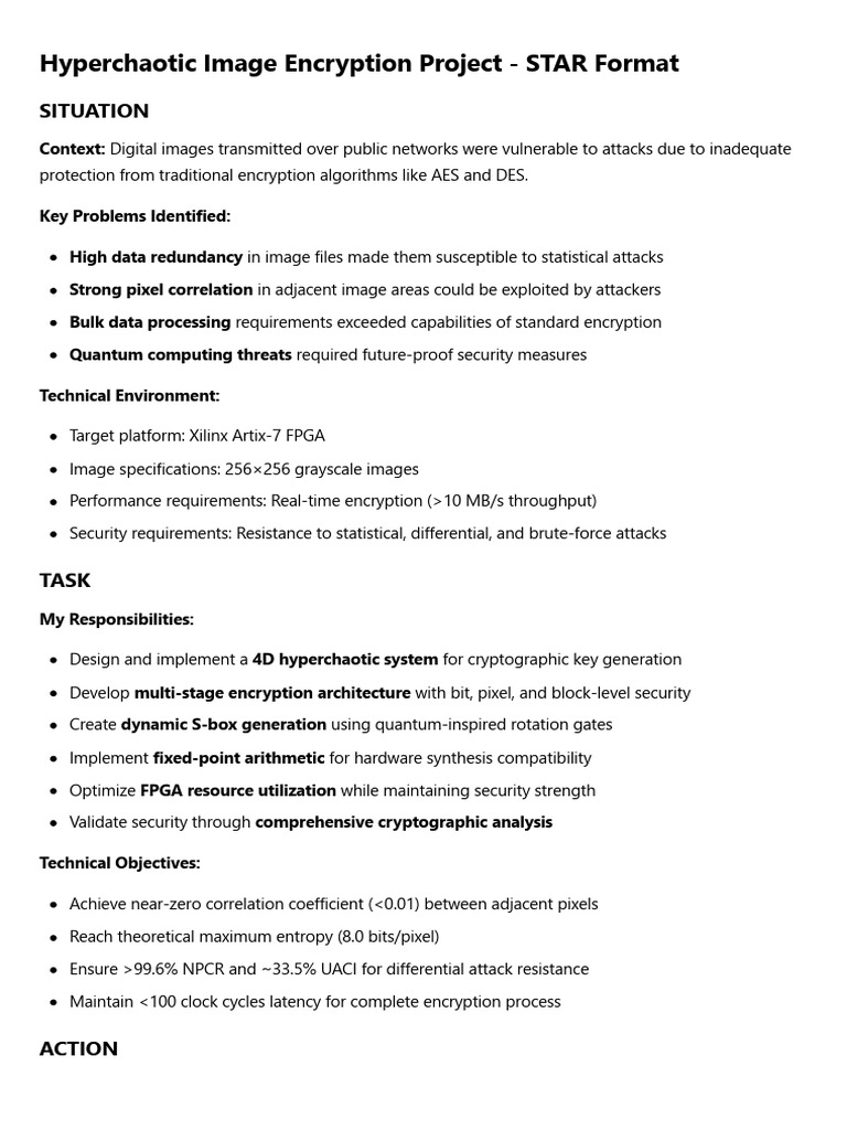 Hyperchaotic Image Encryption Project - STAR Format | PDF | Field ...