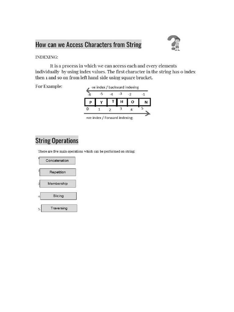 Class XI CS Strings in Python | PDF
