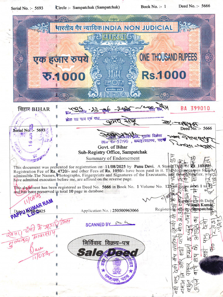 Registered Deed Document - 250500963066 | PDF