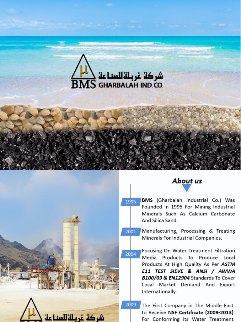 BMS Water Treatment Filtration Media | PDF | Sand | Water Treatment