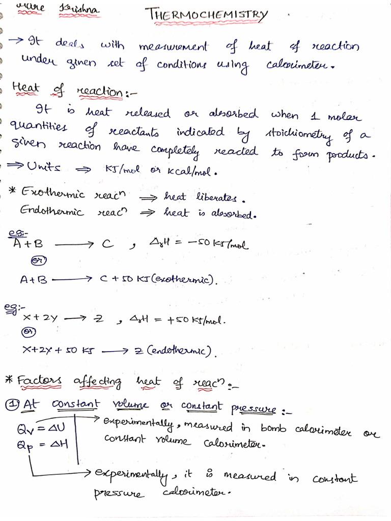 Thermochemistry (Part 1) | PDF