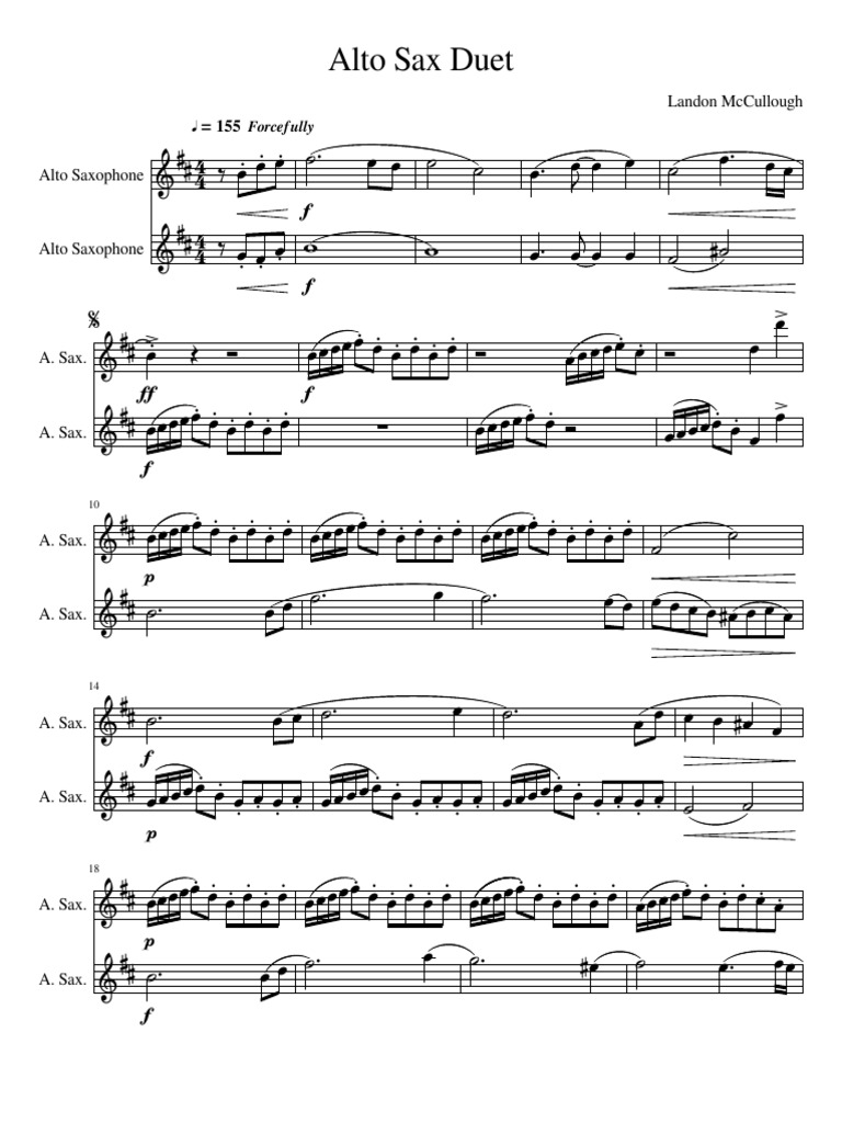 Alto Sax Duet | PDF