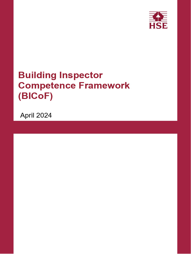 BICoF: Building Inspector Competence Framework | PDF | Regulatory ...