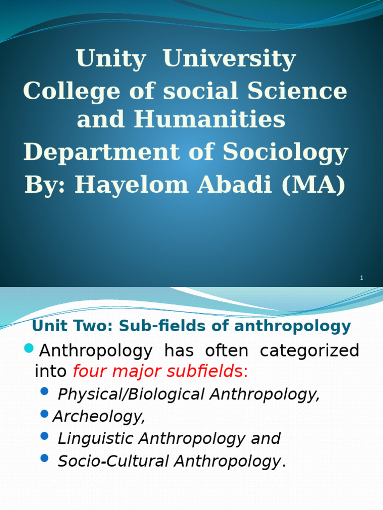 Subfields of Anthropology Explained | PDF | Anthropology | Linguistics