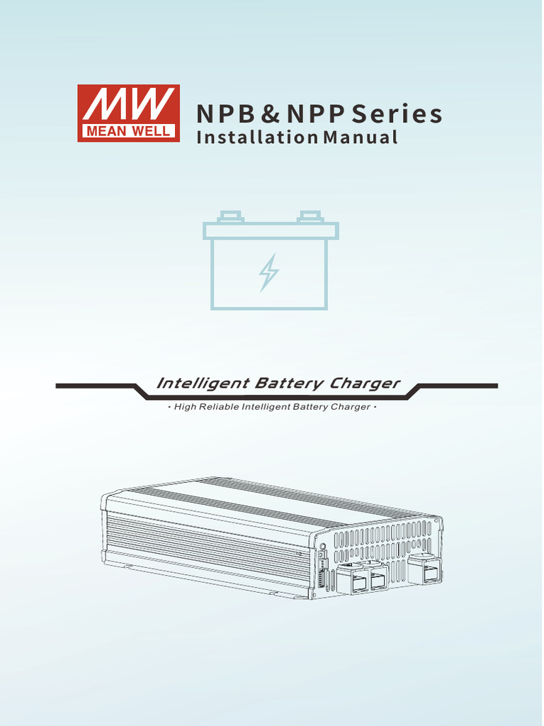 Mean Well NPB, NPP-E Manual | PDF | Battery Charger | Power Supply