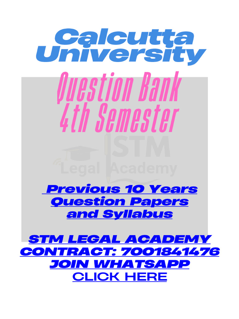 Sem 4, Syllabus & Question Paper by STM LEGAL ACADEMY | PDF | Leasehold ...