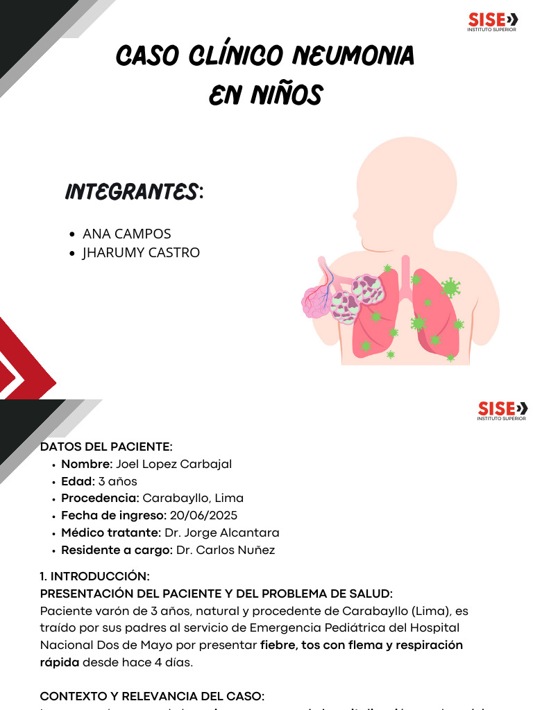 Neumonía en Niños: Caso Clínico y Tratamiento | PDF | Neumonía ...