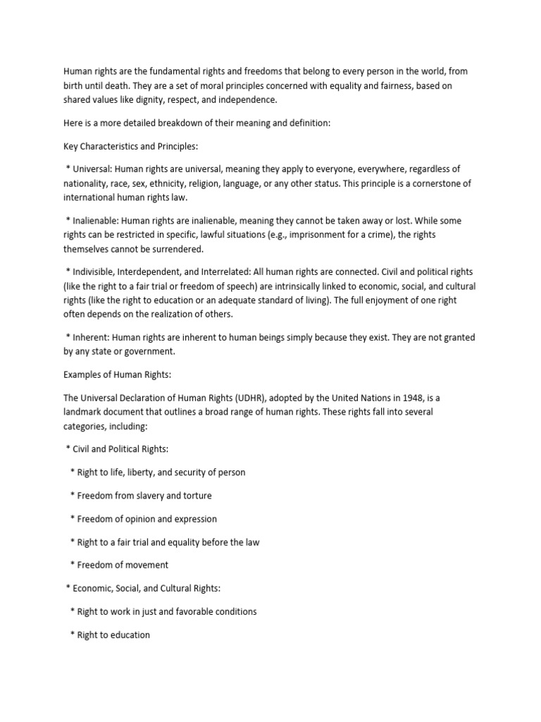 Understanding Human Rights Principles | PDF | Human Rights | European ...