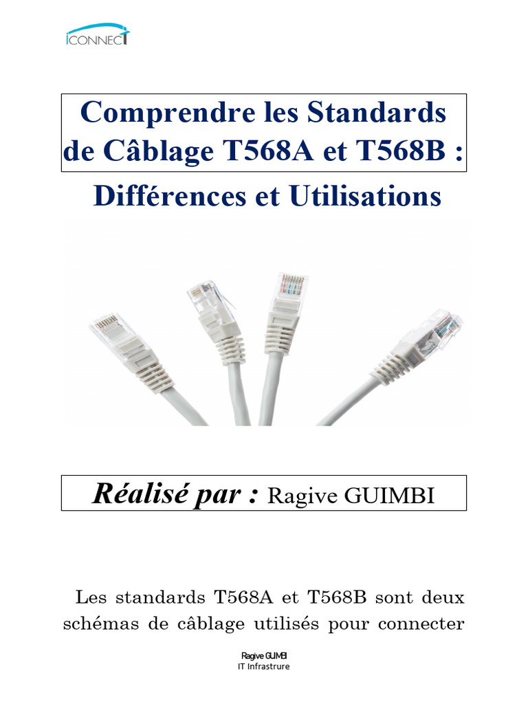 Schémas de câblage T568A et T568B | PDF | Réseau informatique ...