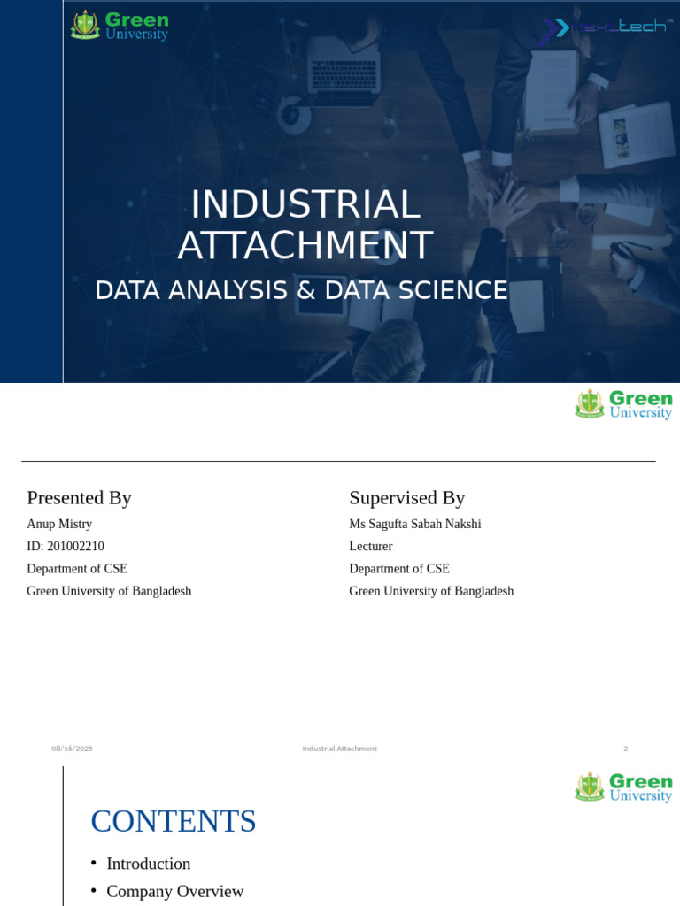 Industrial Attachment 201002210 | PDF | Data Analysis | Predictive Analytics