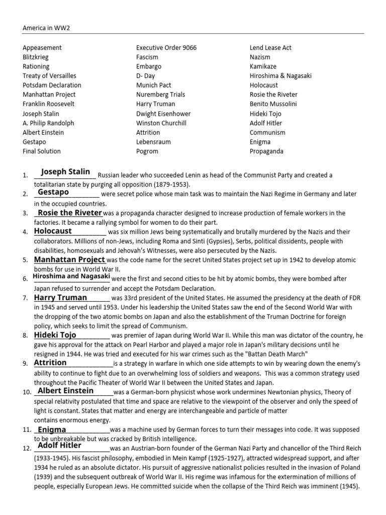 Vocab 2 (3) 3 | PDF | Vietnam War | World War II