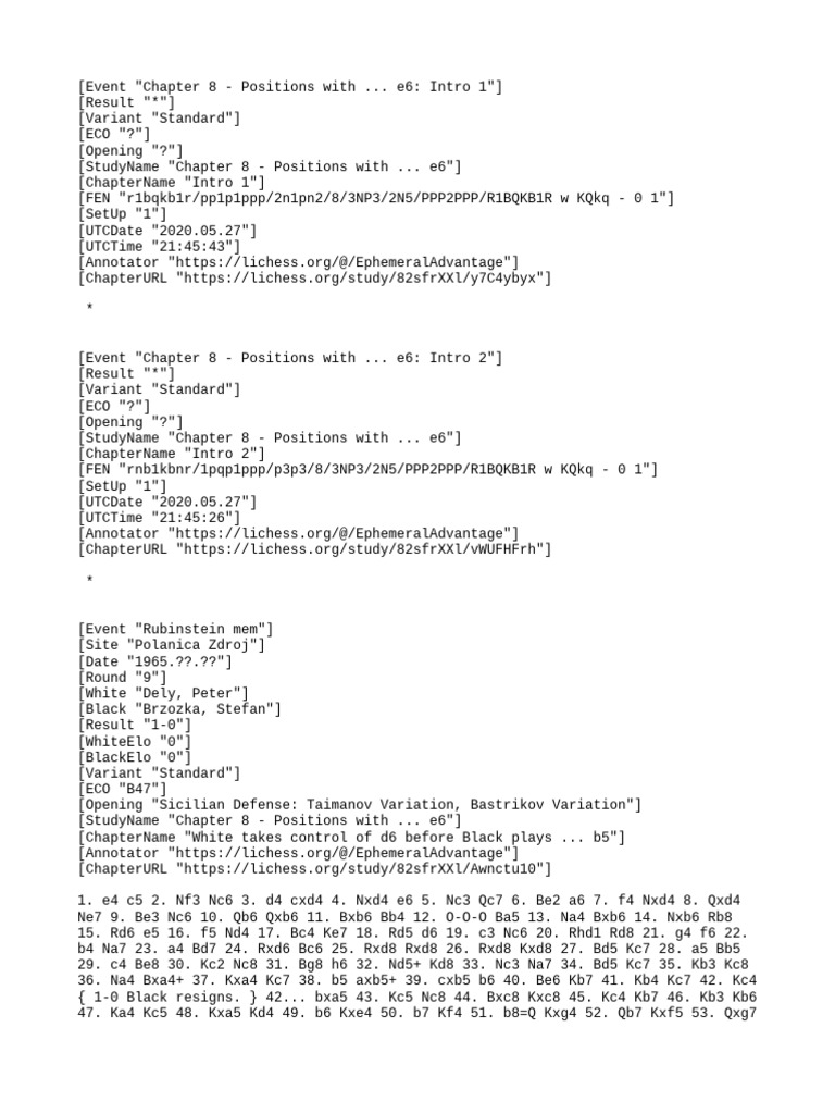 How to Play the Sicilian Defence by D. Levy (1987) PGN - Chapter 8 ...