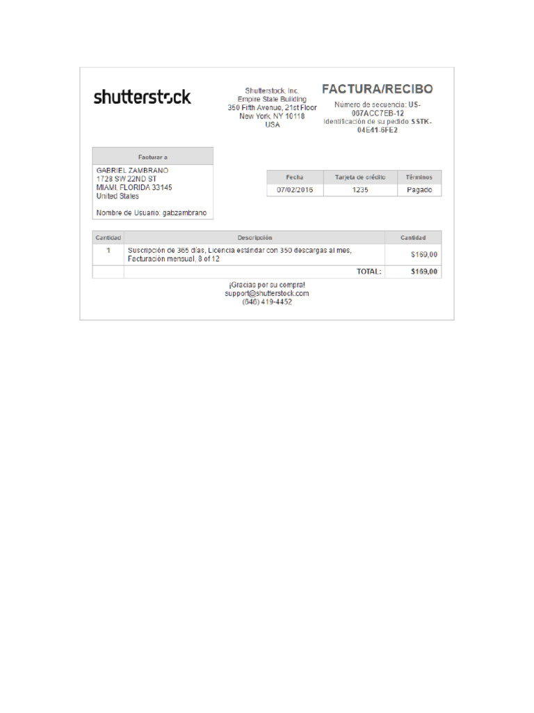 +factura Shutter Stock Jul-16 | PDF