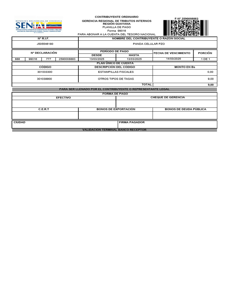 Forma 16 - Timbre Fiscal | PDF
