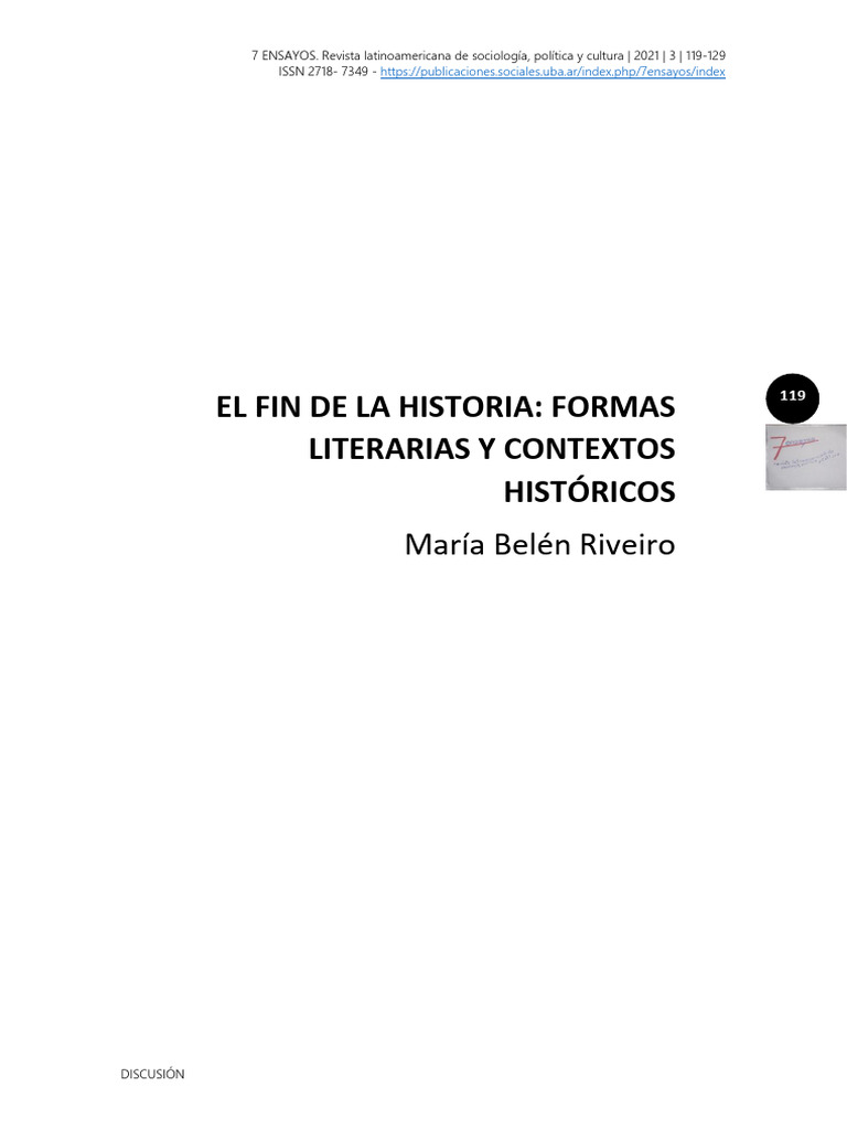CONICET - Digital María Belén Riveiro | PDF | Testimonio | Novelas