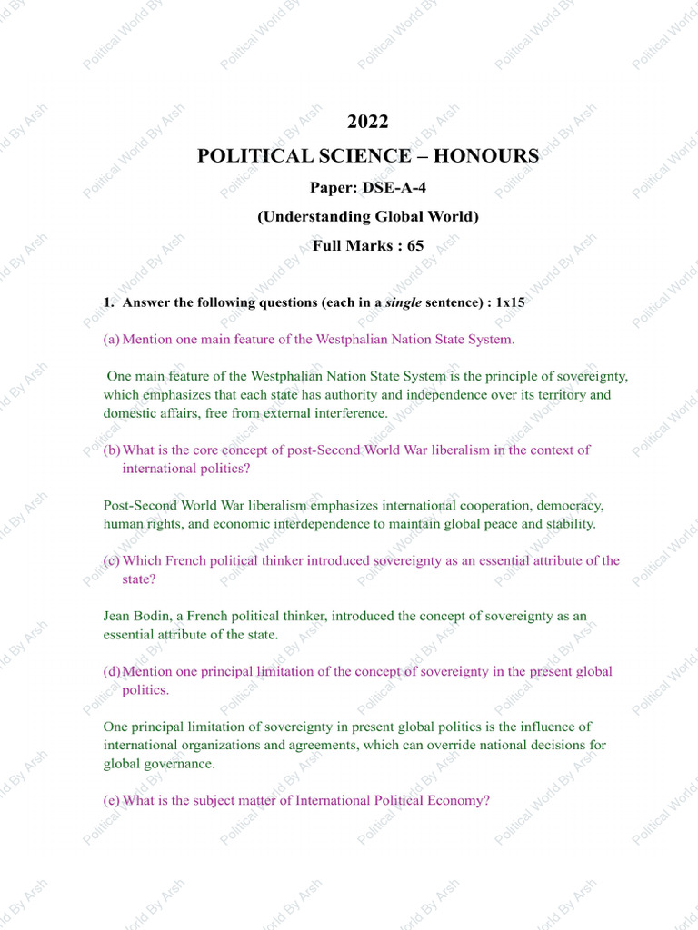 Solved Paper of DSE-A4 2022 CU | PDF