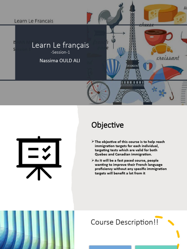 French Language Course Overview | PDF | Phonetics | Linguistics