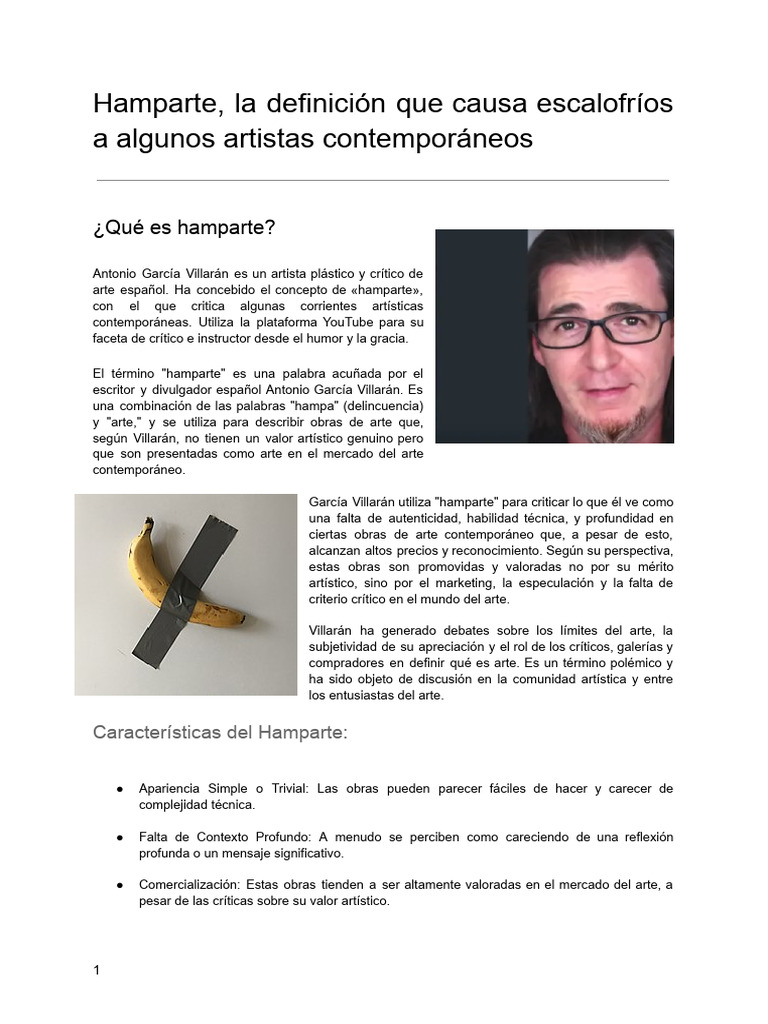 Hamparte - La Definici-N Que Causa Escalofr-Os A Algunos Artistas ...
