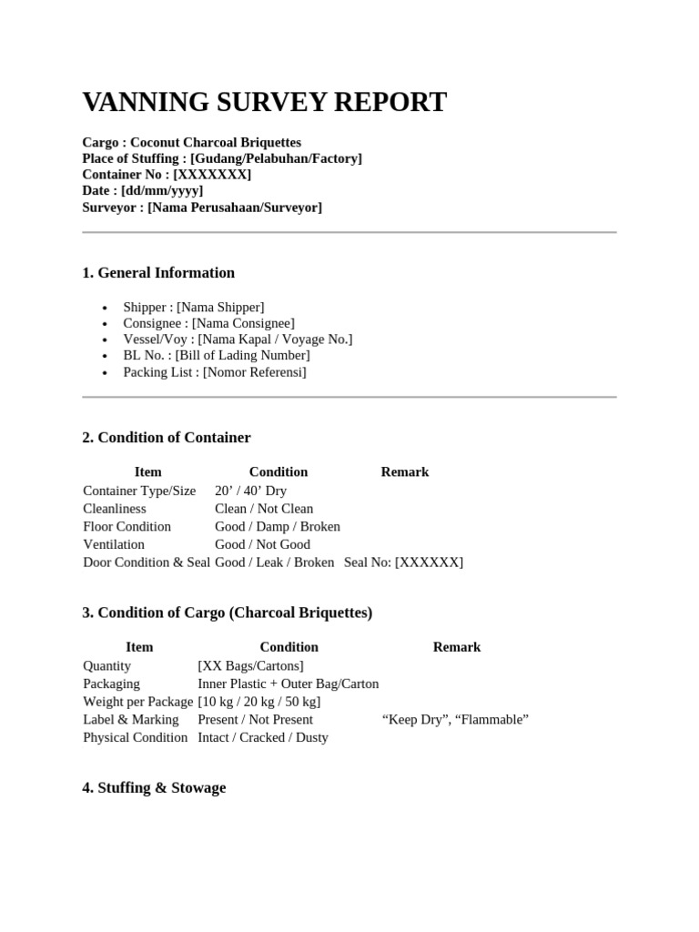 Coconut Charcoal Vanning Survey Report | PDF