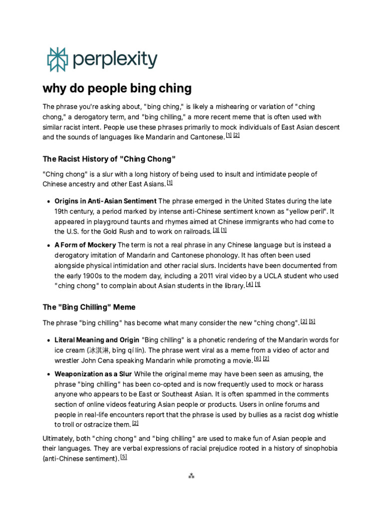 Why Do People Bing Ching | PDF | Chinese Language