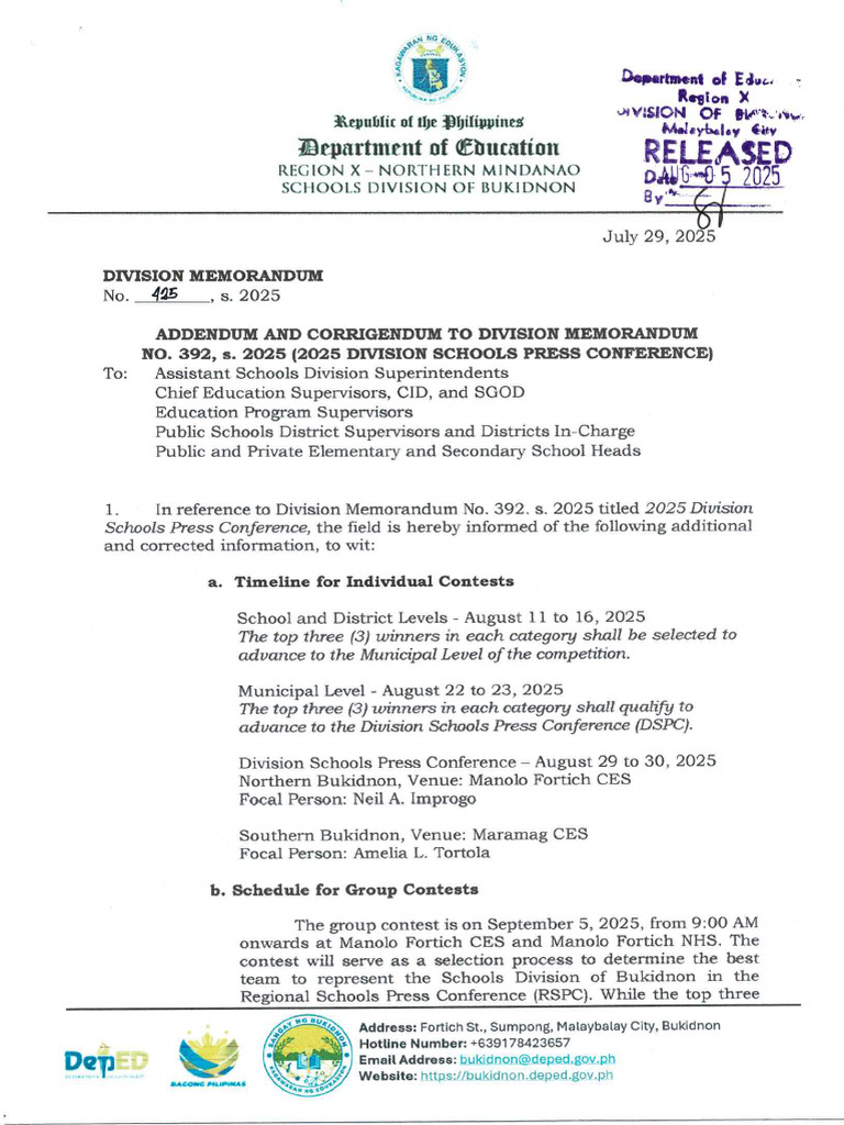 DM 425 S.2025 | PDF