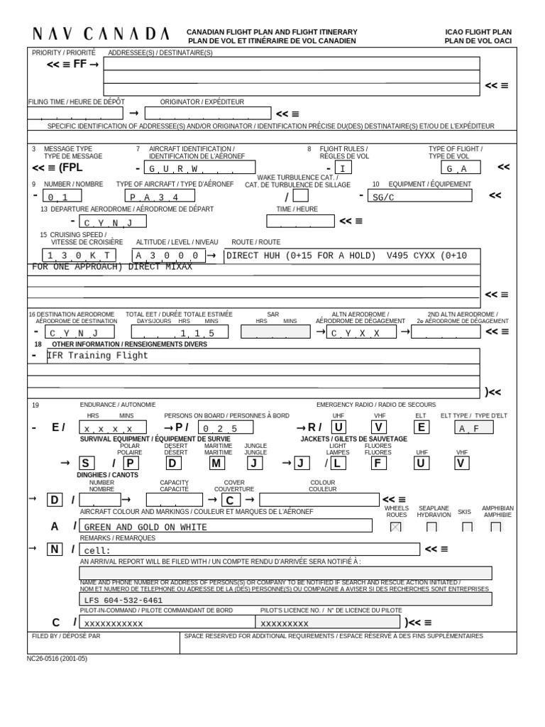 Plan de vol canadien optimisé OACI | PDF | Contrôle de la circulation ...