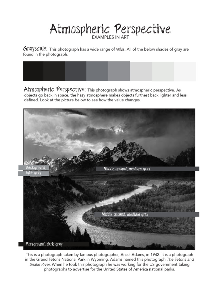 Atmospheric Perspective in Ansel Adams' Work | PDF